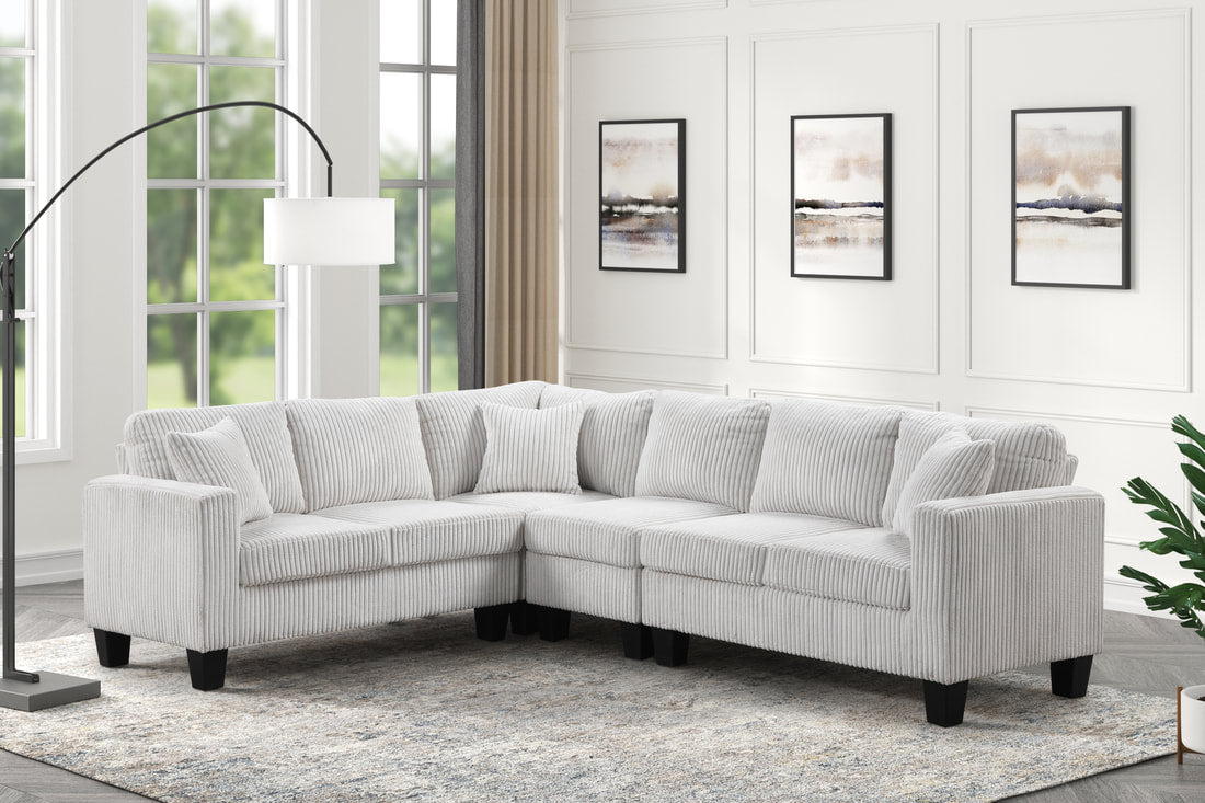 Logan Beige- Sectional – Blessings HomeStore